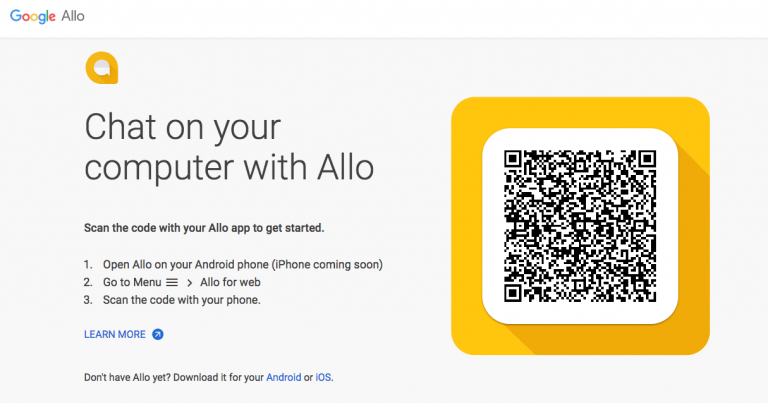 Google Allo Is Now Available on Desktop With Web Client
