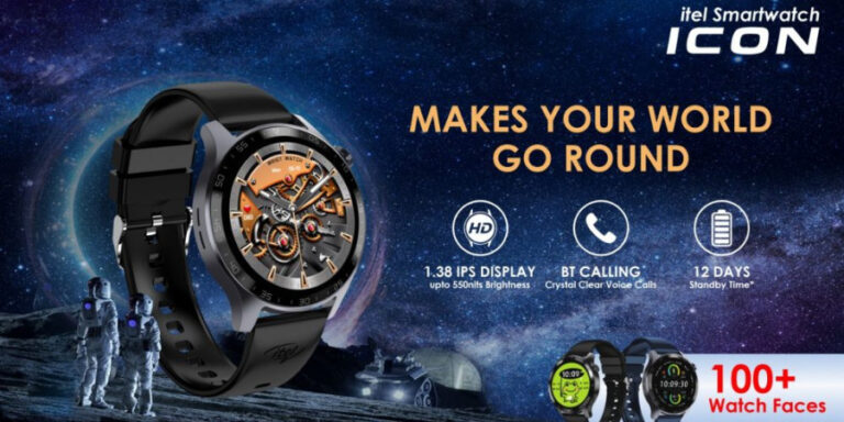 itel Icon Smartwatch with 1.38″ display, 100+ sports modes, Bluetooth ...